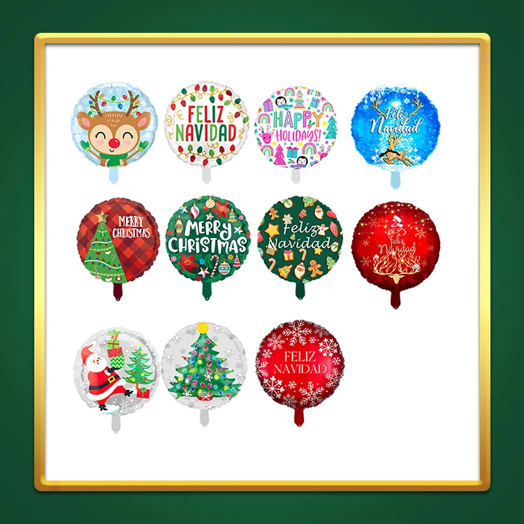 MTF 18" Round Christmas Foil Balloons for Decor