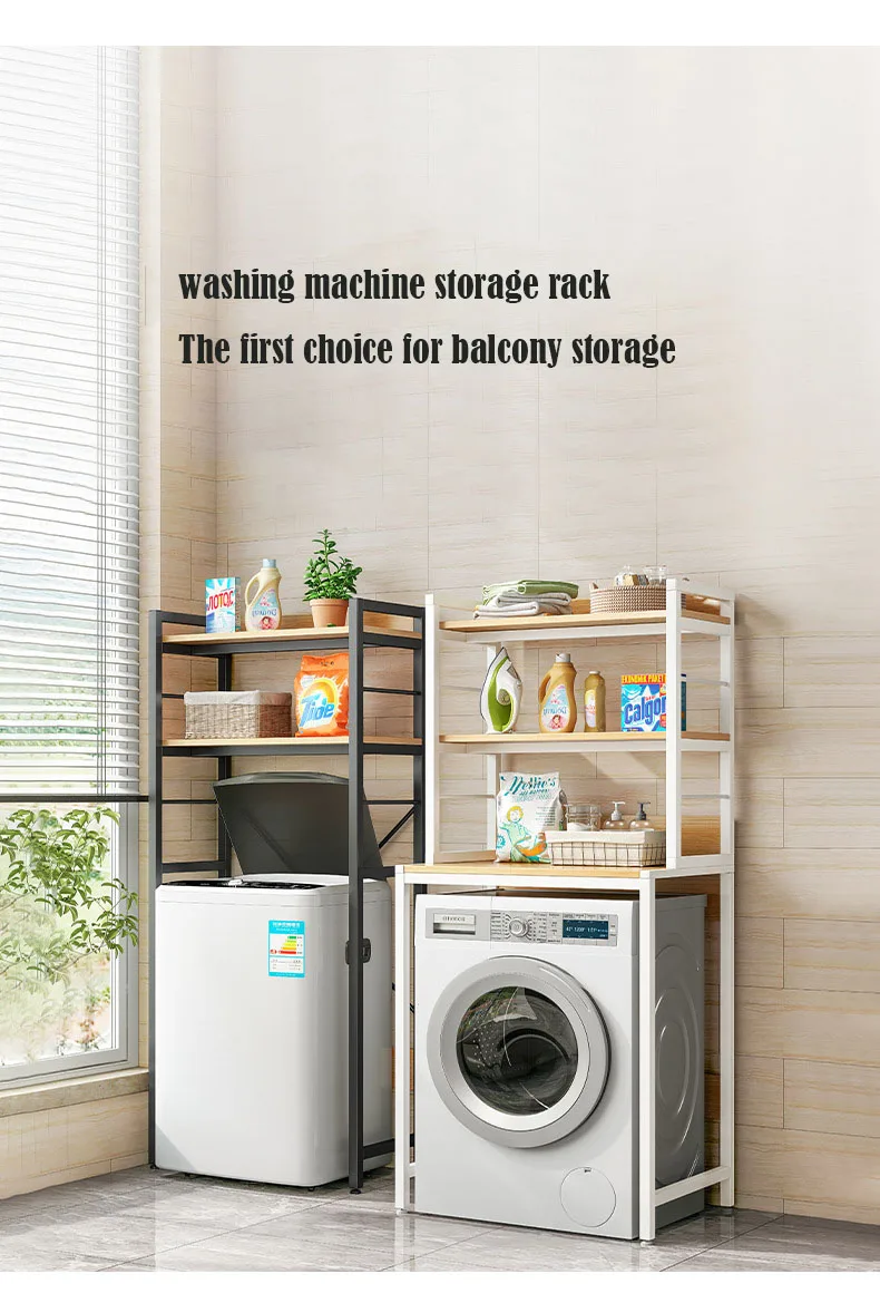 Factory 3 Layers Space Saving Bathroom Washing Machine Shelf Metal ...