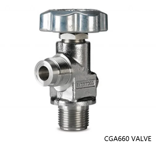 High Pressure Nitrous Gas Cylinder Valve CGA660 Stainless Steel