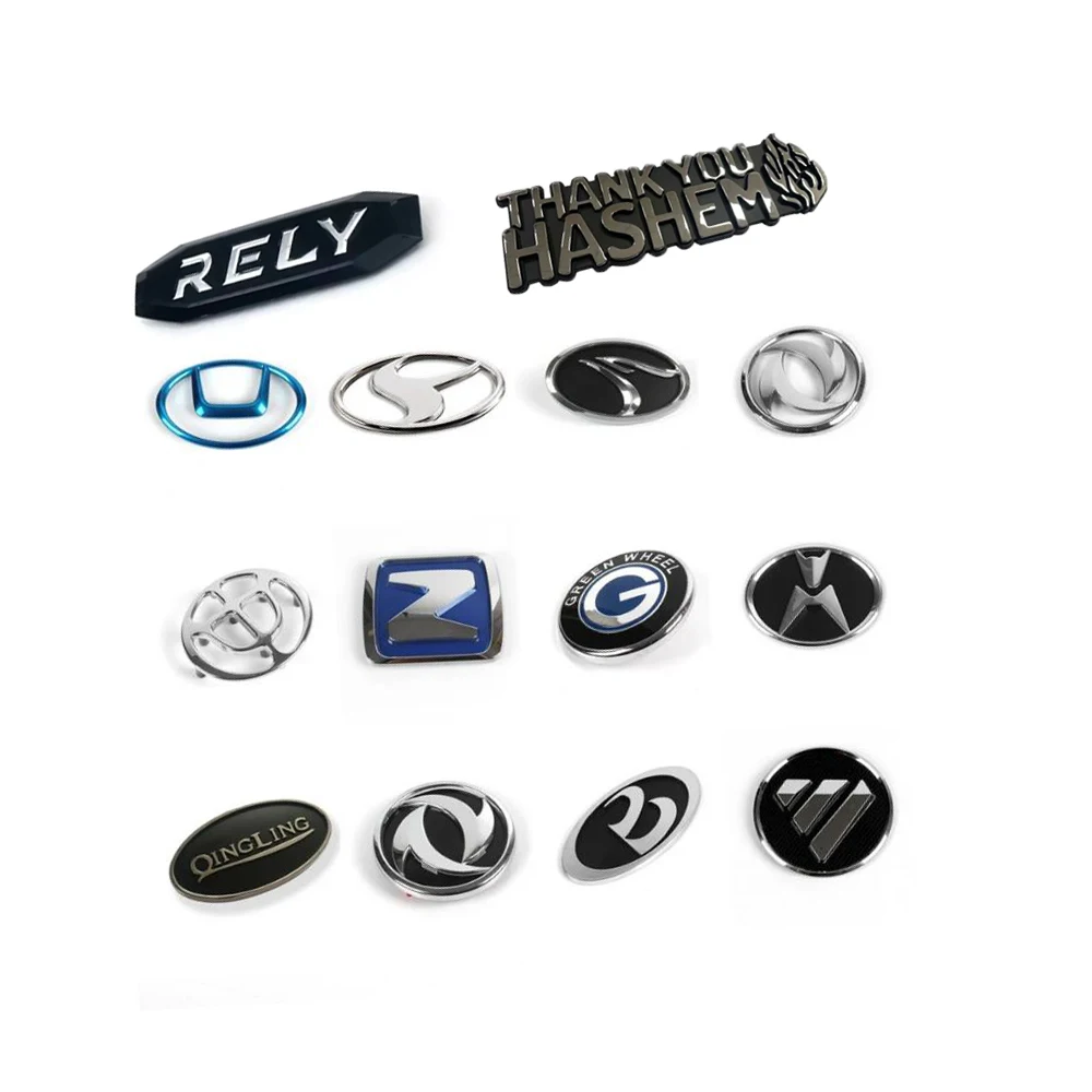 Customizable Car Logo Sticker Gold and Silver Electroplating ABS ...