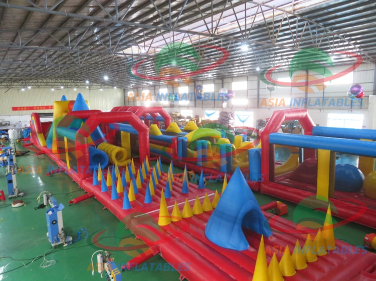 Inflatable Rainforest Extreme Obstacle Course / Jungle Run Obstacle ...