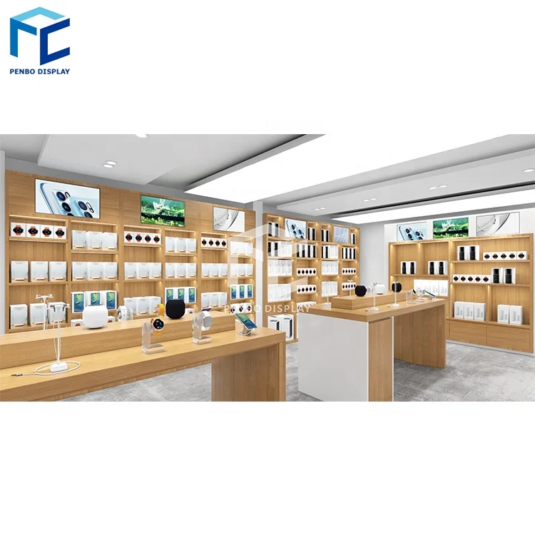 Retail Store Design - Stylish Mobile Phone Display Cabinets