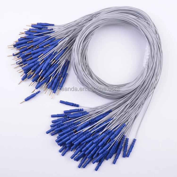 High Conductivity Blue Color Coded Electrode Cable Set - Buy Eeg Ecg ...