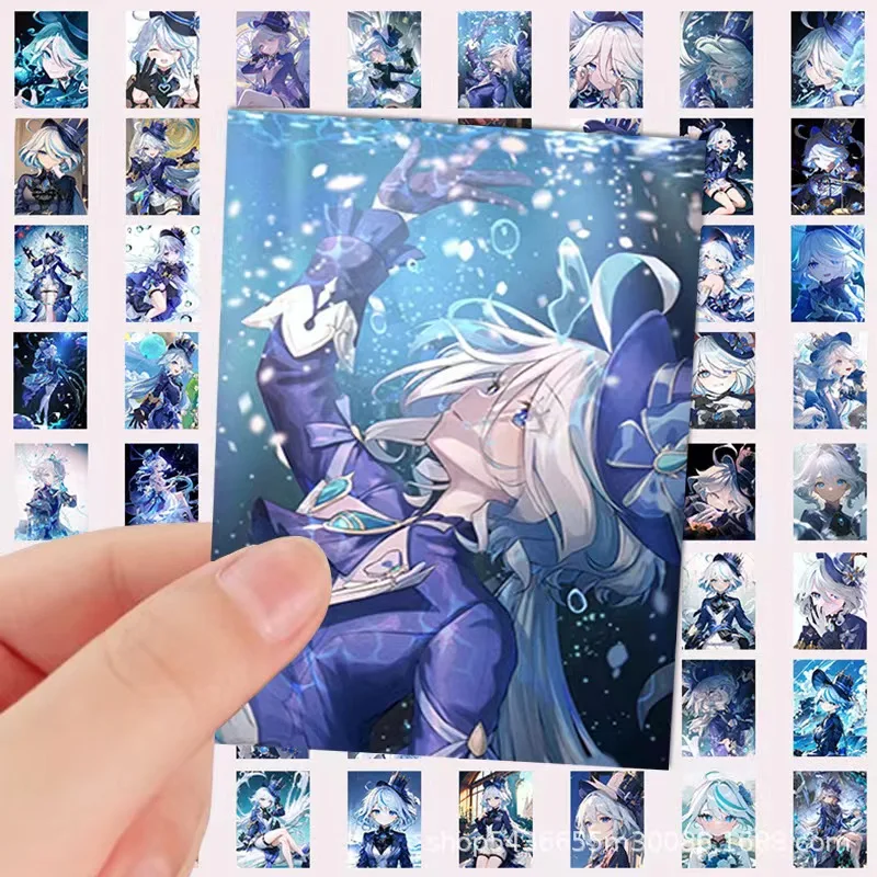 64pcs/set Game Genshin Impact Stickers Focalors Furina Anime Cartoon ...