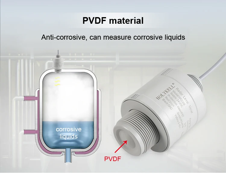 Non Contact Milk Adblue Liquid Water Level Detector tank radar Level ...