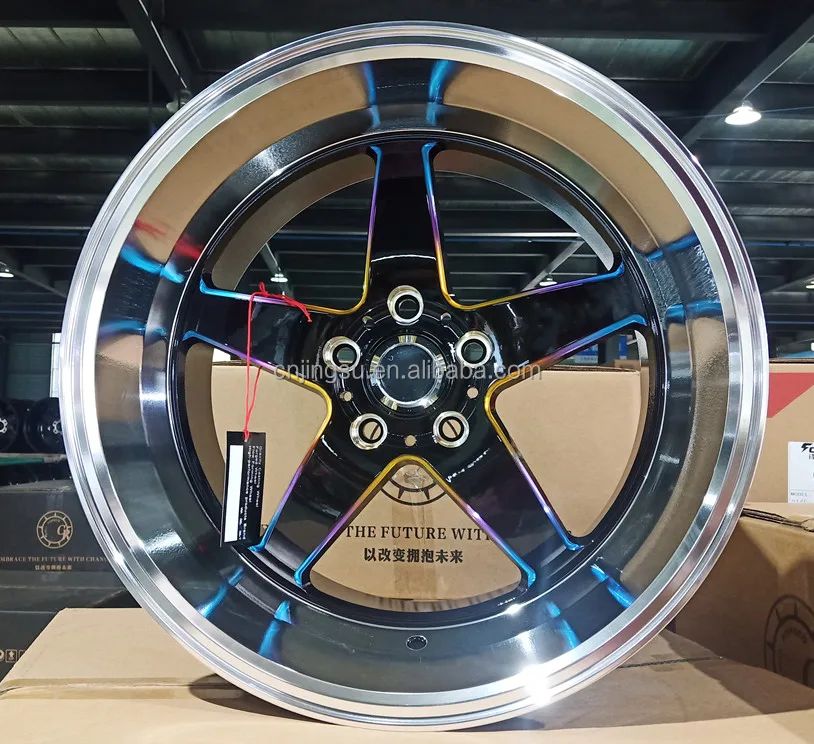 Factory Wholesale 17" 18" 4x100 5x100 5x114.3 Mirror Lip Aluminum Alloy ...