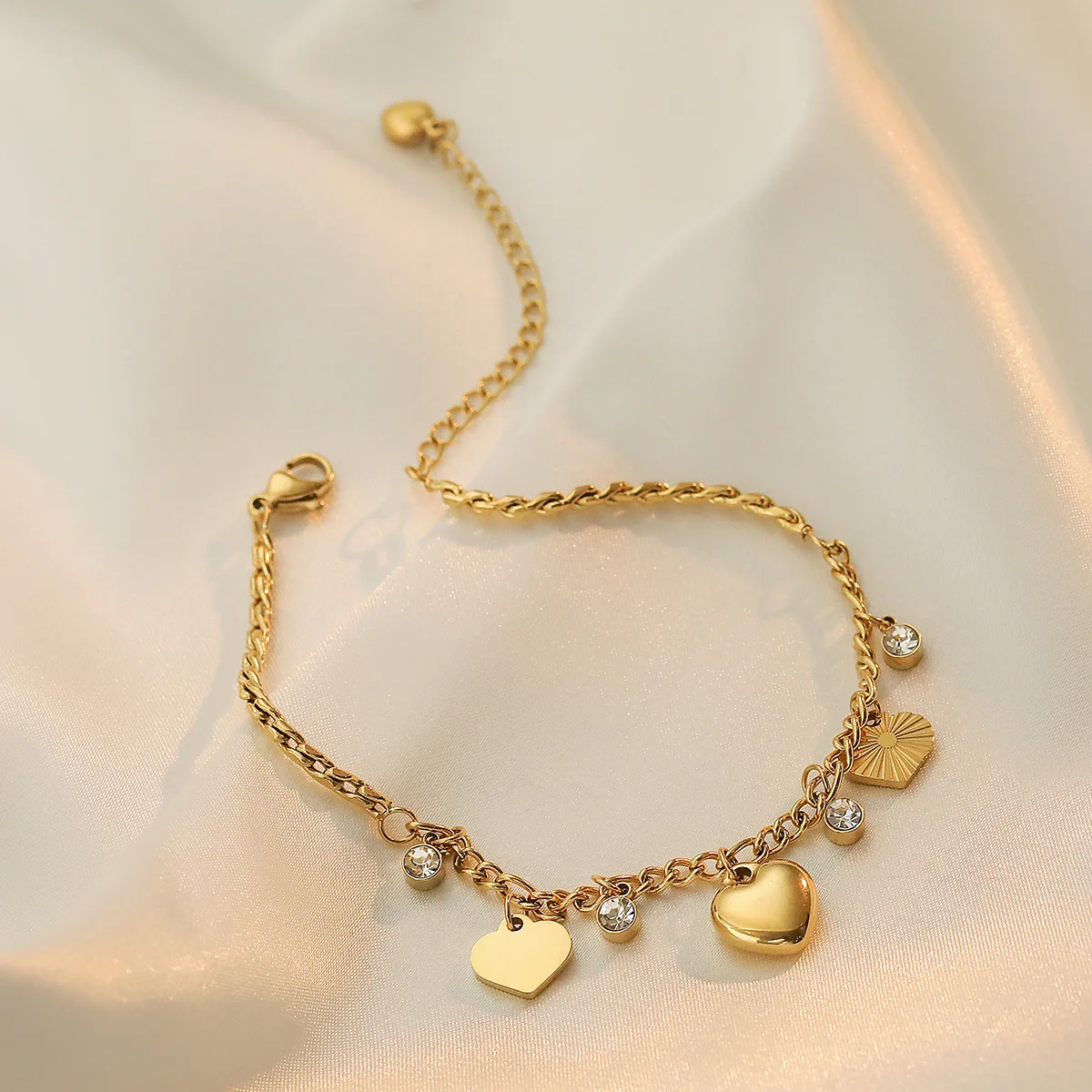 Woying Summer Beach 18K Real Gold Plated Stainless Steel Double-layer ...