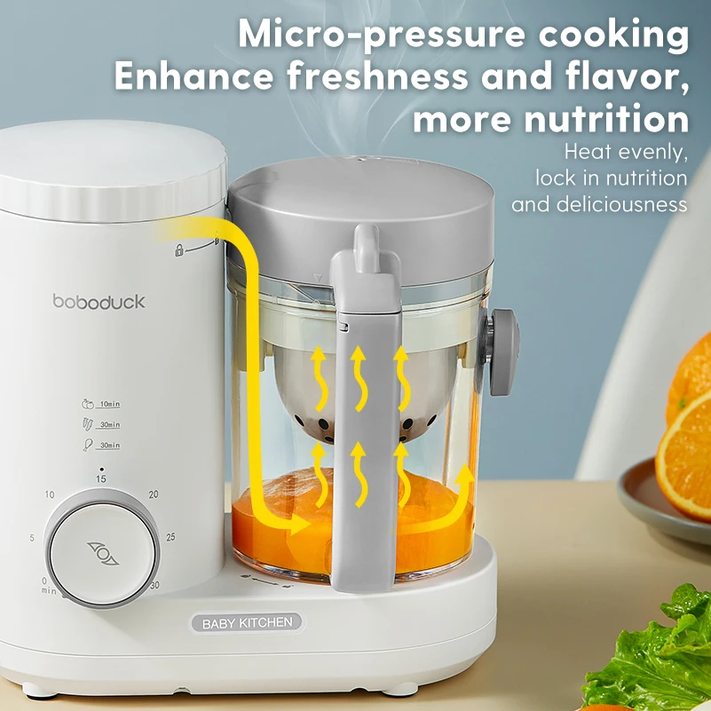 Boboduck Multi-Function Electric Baby Food Processor Maker Steamer ...