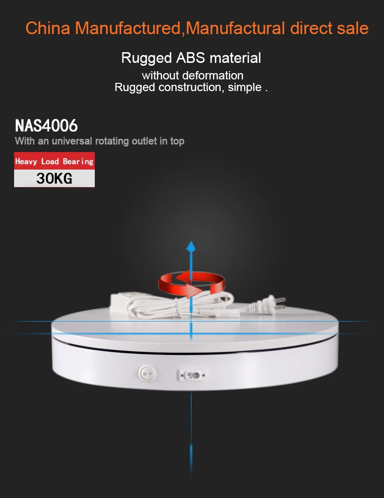 Turntable-bkl 16in 3d Electric Display Turntable With Rotating Outlet ...