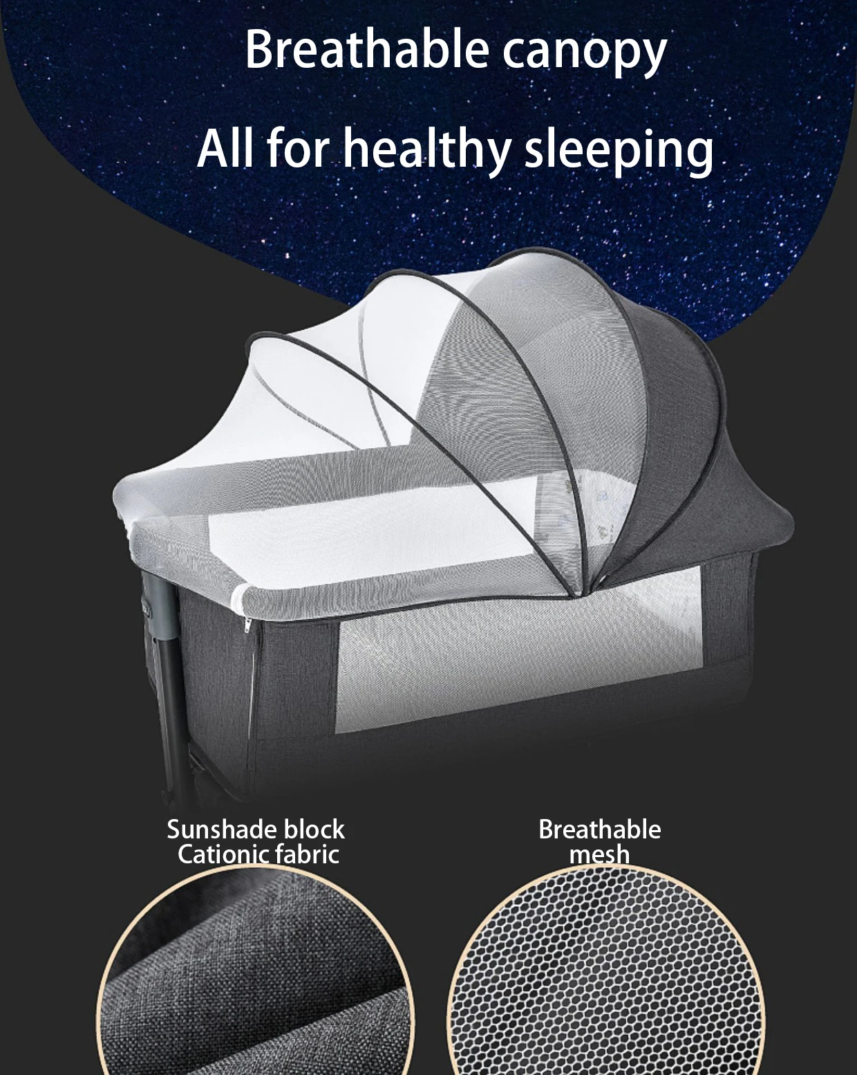 Wholesale High Quality Newborn Bedside Crib - Safe & Comfortable