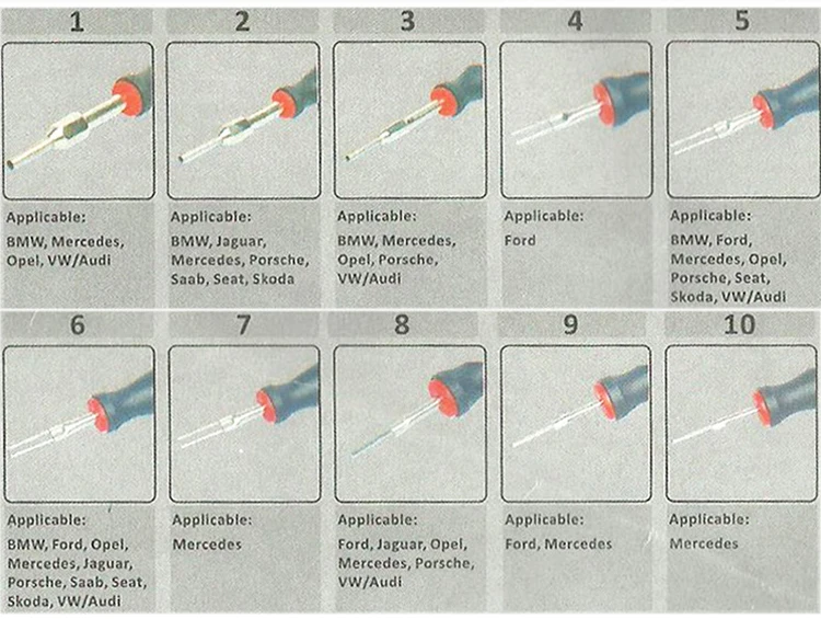 Terminal Remover Circuit Disassembly & Wire Harness Plug Tool