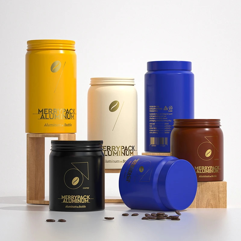 Reusable Cylinder Coffee Powder Tin Can Packaging Aluminum