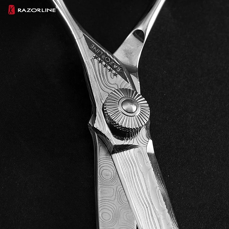 Razorline Dk02 Professional Sweden Damascus Hair Scissors Barber Shears ...