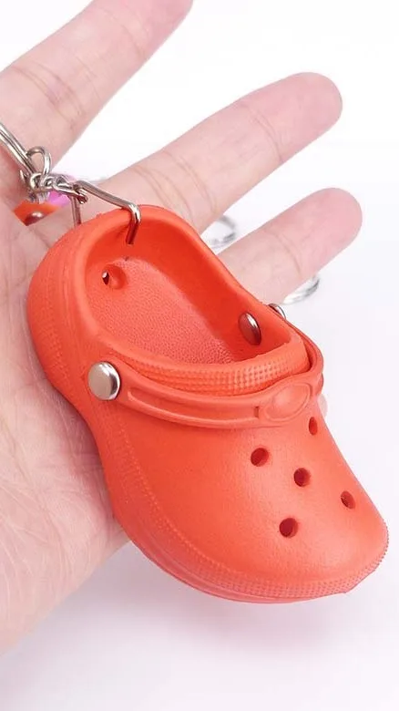 Cute 3d Mini Eva Plastic Foam Beach Hole Sandal Slipper Keychain ...