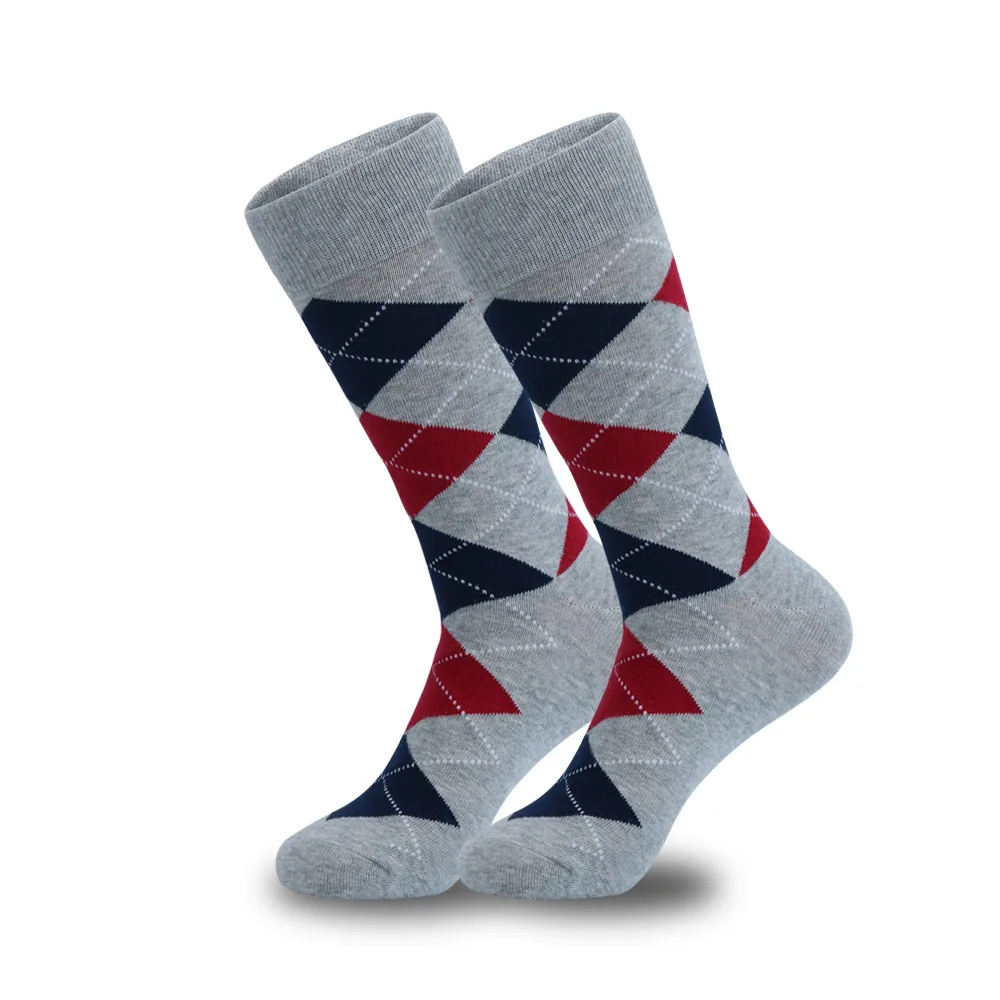 Wholesale Classic Argyle Patterned Business Socks Men Plus Size Luxury ...