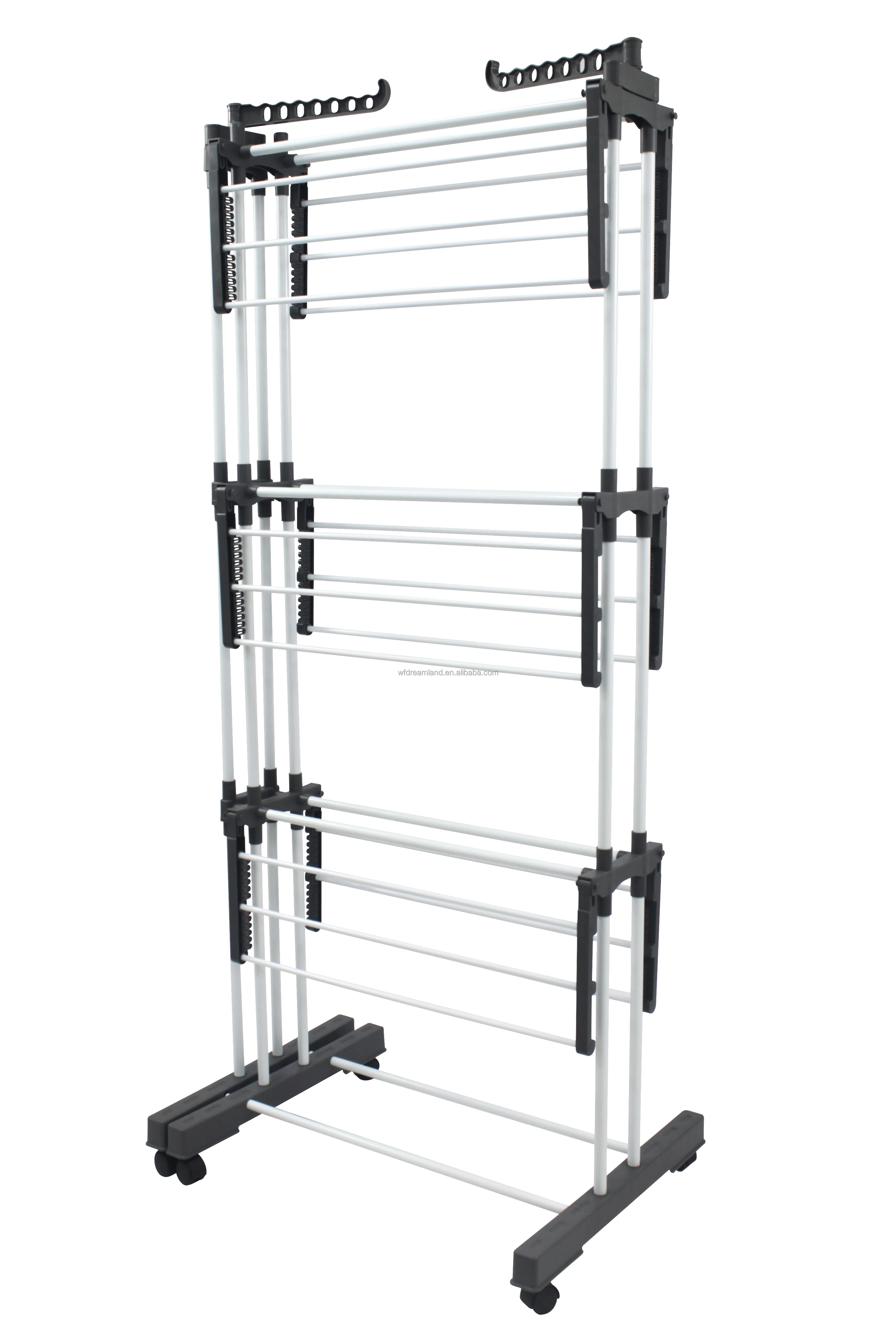 4 Tier Extendable Clothes Dryer Rack - Foldable & Easy to Move