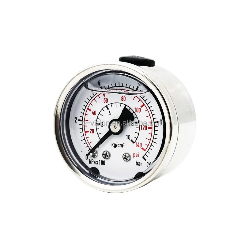 Beer Cans Manometer Diameter 40mm And 10bar Back Connection Shock Proof ...