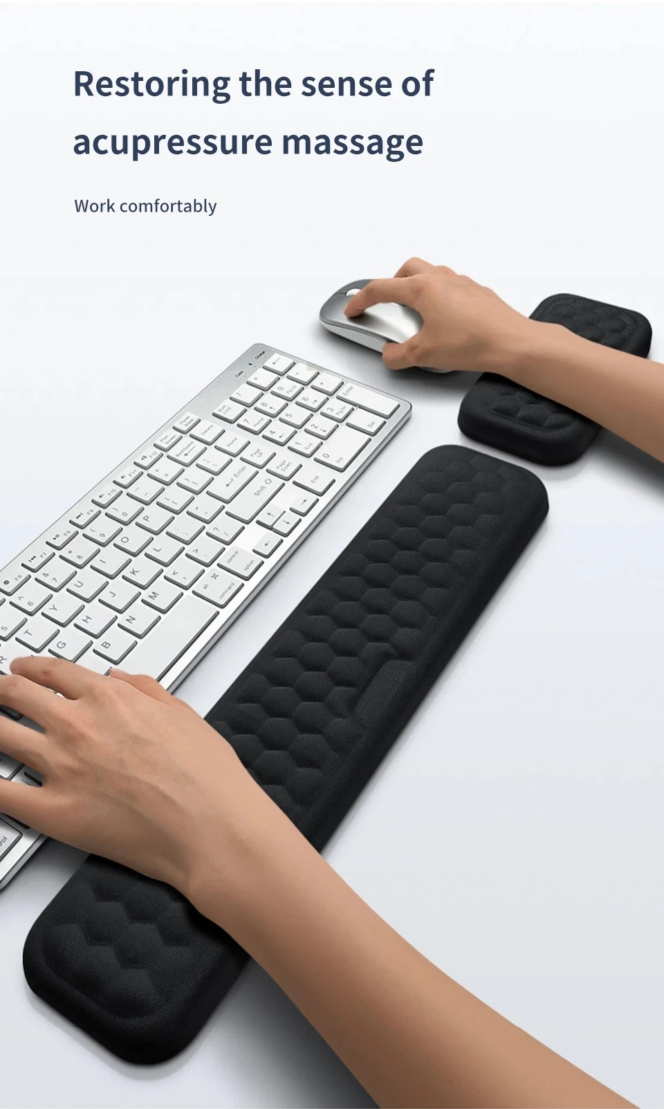 Cloud Keyboard Wrist Rest and Wrist Support Set Memory Foam Keyboard ...