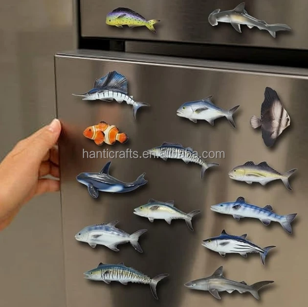 Resin 3d Refrigerator Magnets Giant Fishing Fish Collection Souvenirs ...