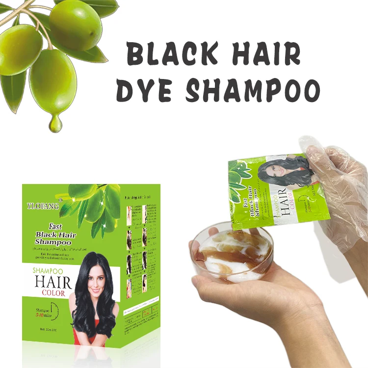 Natural Black Coverage Allergy Free Coloring Shampoo To Black Hair ...