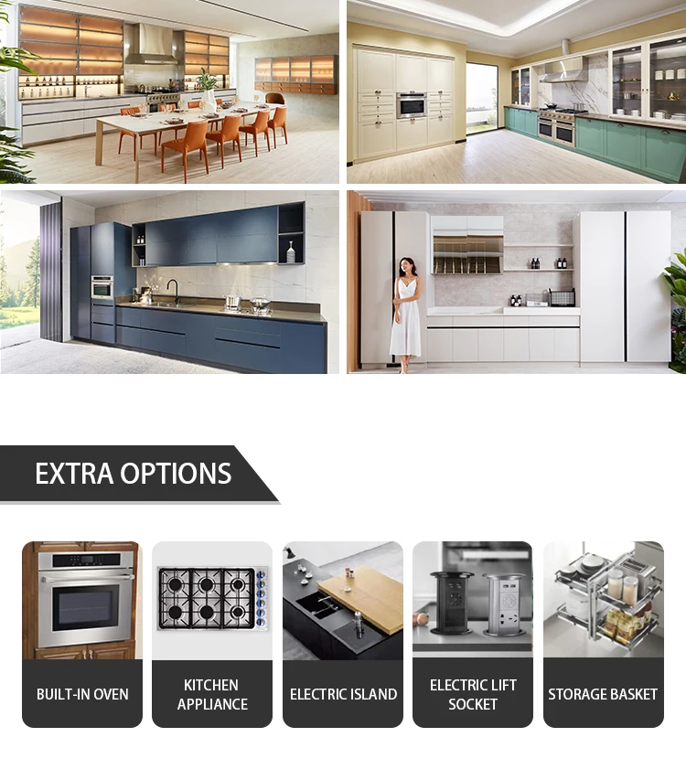 Hyxion Modern Smart Black Kitchen Cabinet Stainless Carcase PVC Door ...