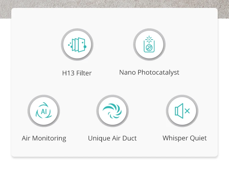 Luchtreiniger PM2.5 Sensor - Automatic High CADR Air Purifier