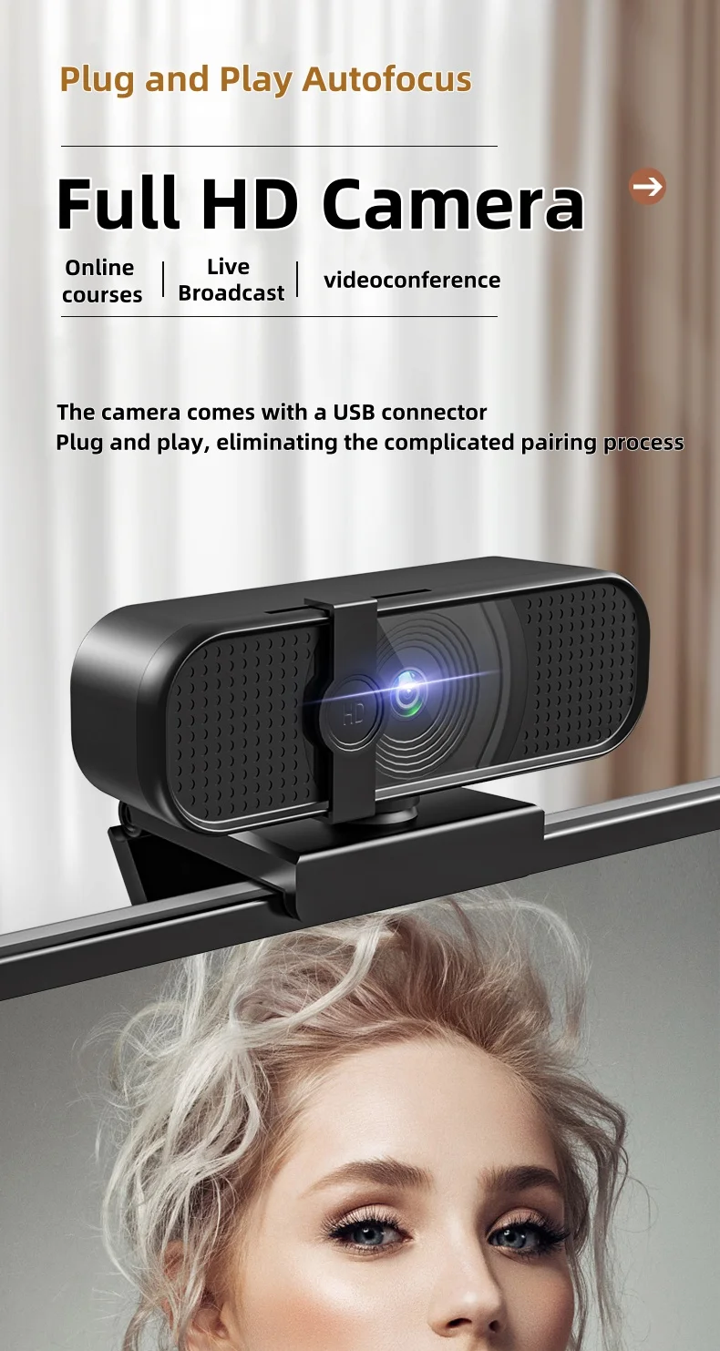 HD Webcam with Auto Focus - Perfect for Video Conferencing