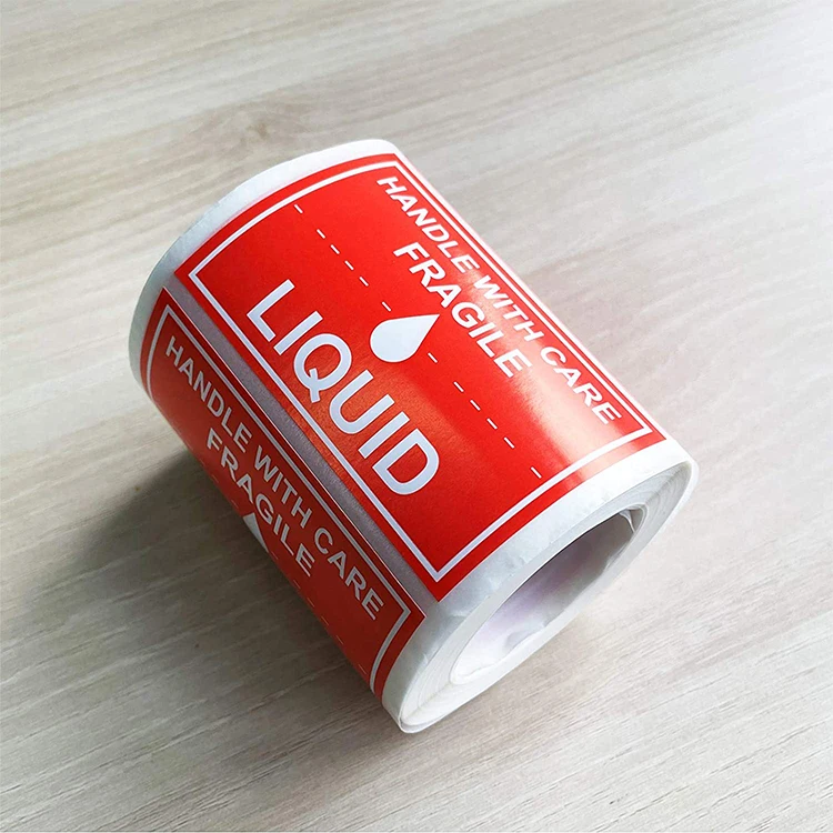 Olantai Custom Fragile Sticker 2x3 Inch Liquid Label Warning Sticker ...
