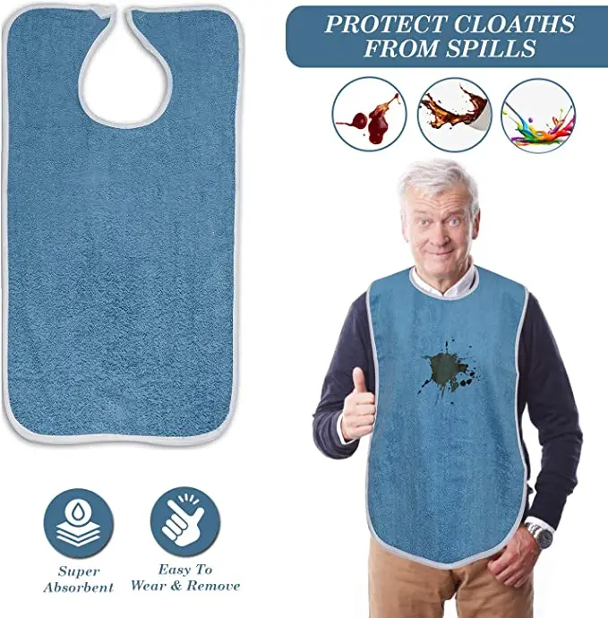 Adult Bibs - Bibs for Adults Men Women Eating Cloth for Elderly Seniors ...