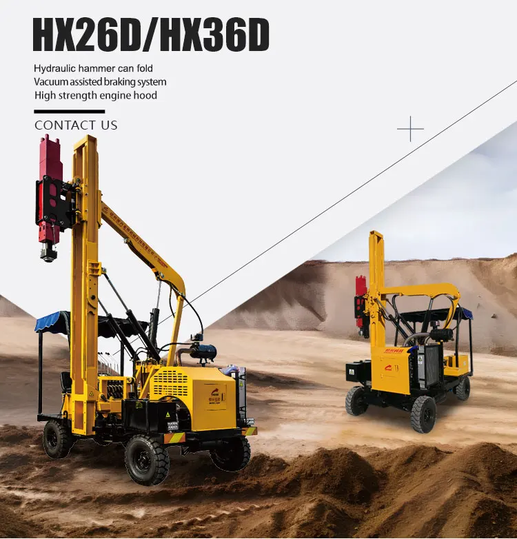 Exterior Guardrail Hydraulic Machine Safety Pile Driver For Highway ...