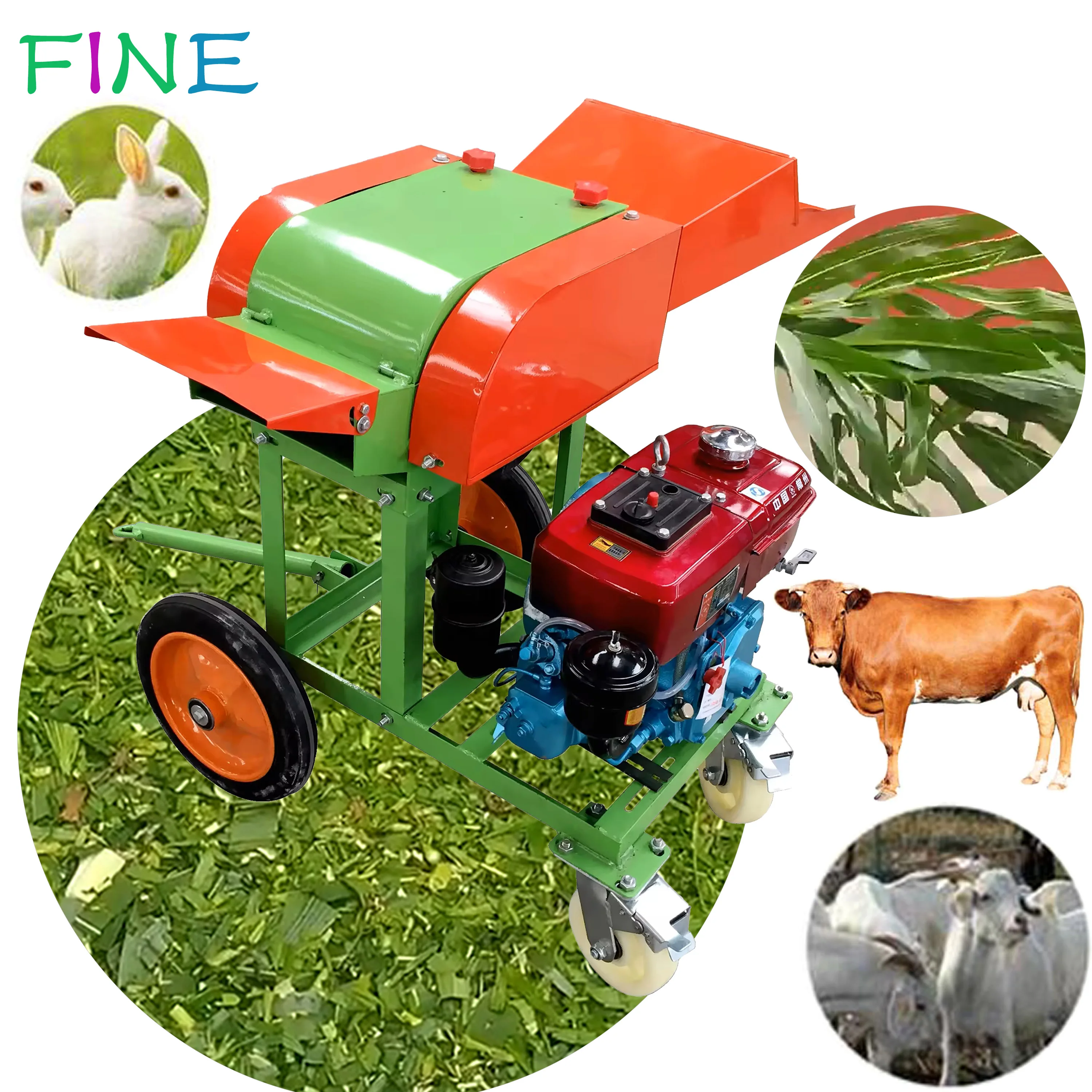 Factory Direct Sale Mini Chaff Cutter Machine Grass Chopper Machine ...