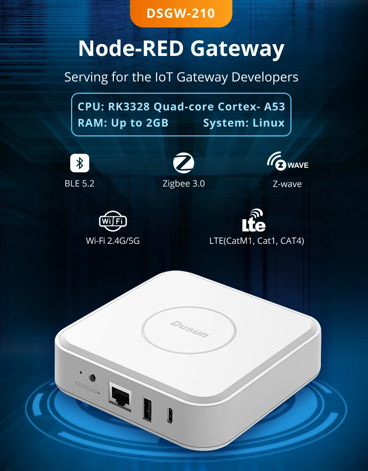 Dusun Smart Home Openwrt Iot Red Node Zigbee Ble Wifi Edge Computing Raspberry Pi Gateway - Buy ...