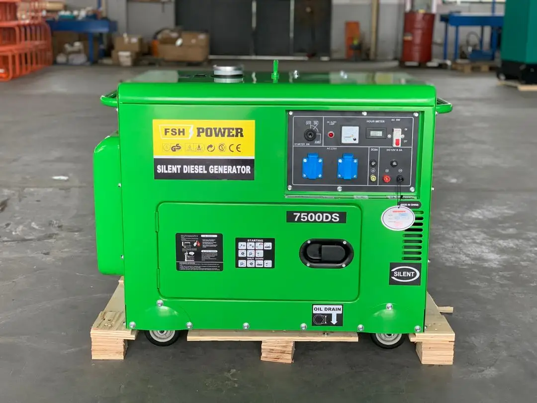 5kva 5kw 6kw 7kw Portable Silent Electric Small Power Diesel Generator ...