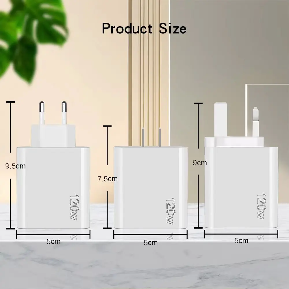 120w Usb Type C Gan Wall Charger Travel Power Adapter Fast Portable ...