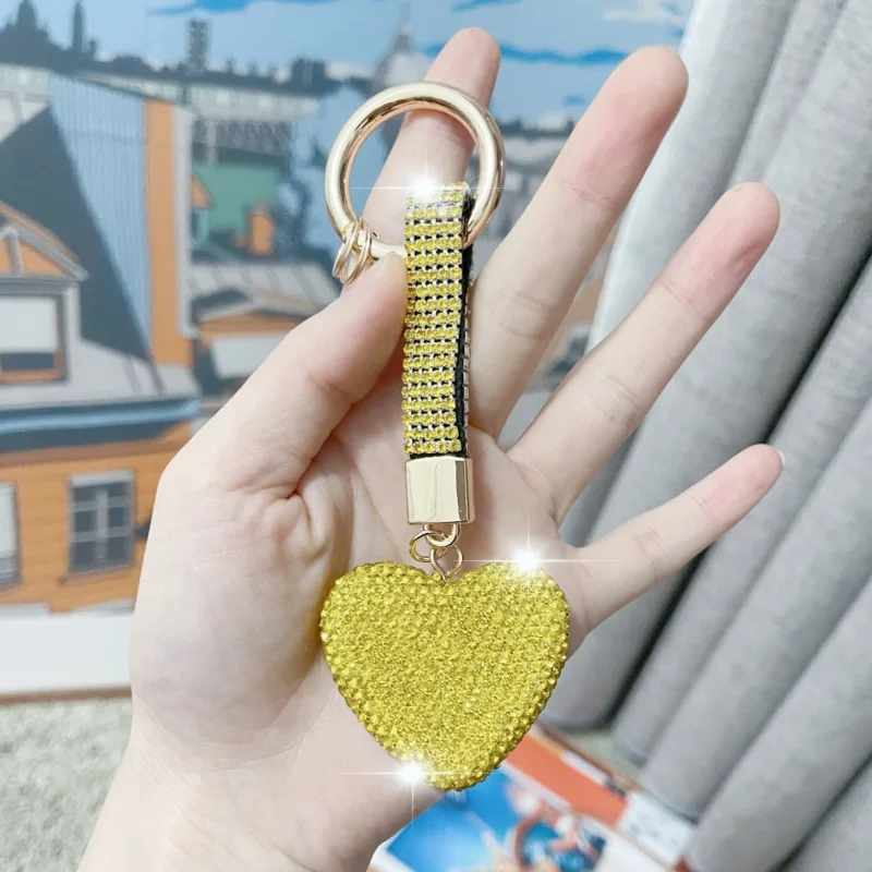 Fashion Rhinestone Crystal Key Chain Elegant Bag Car Pendant Diy Bling ...