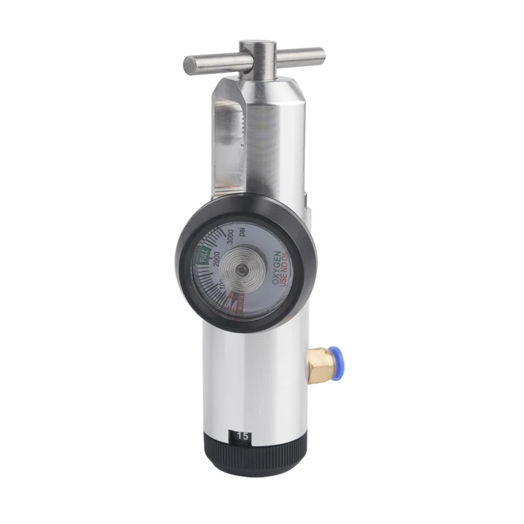 CGA870 Medical Oxygen Regulator Green Aluminum Brass Core Oxygen Flow ...