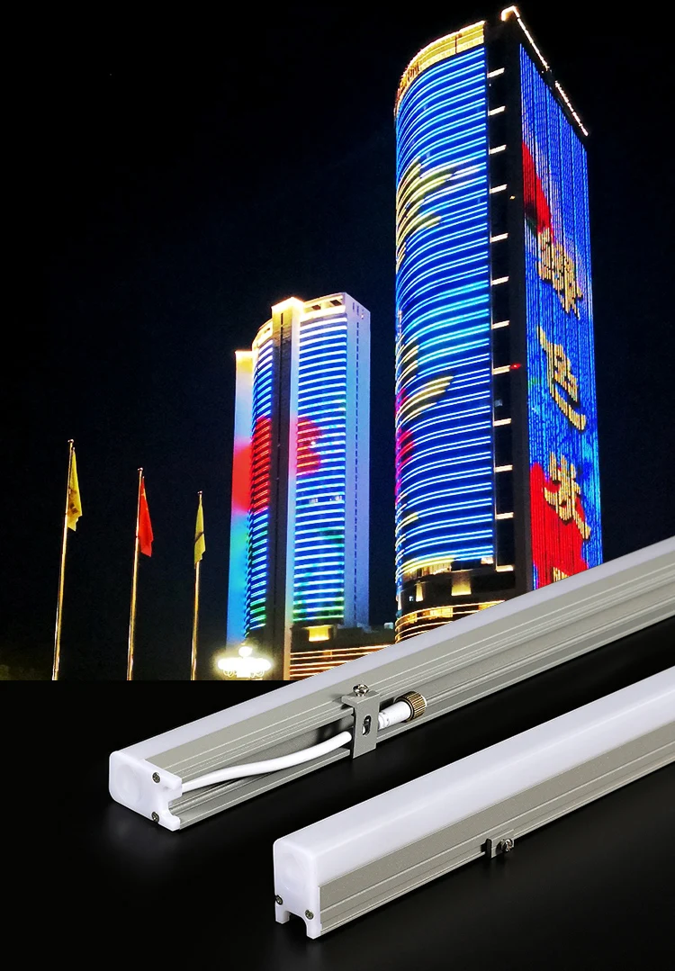 Outdoor Building & Shopping Center Facade Lighting Strips RGB Linear ...