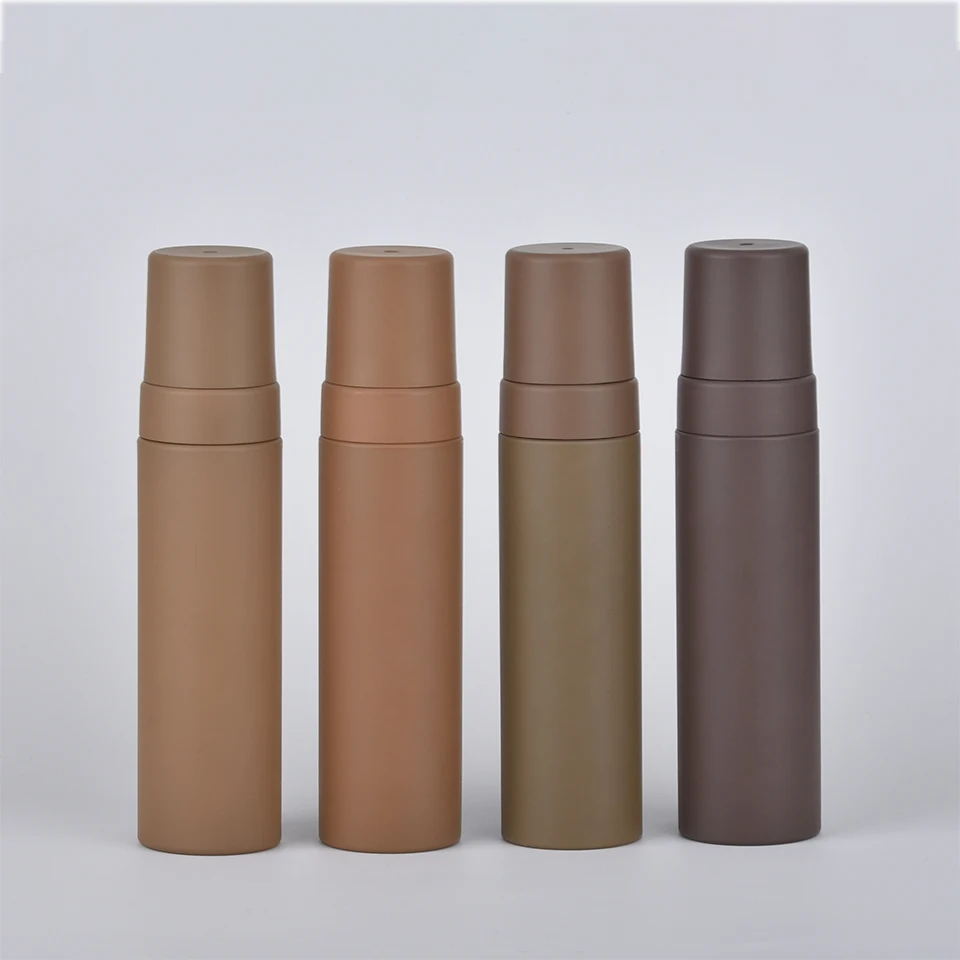 Hot Sale Empty Plastic Packaging Foaming Pump Bottle 210ml Brown Black ...