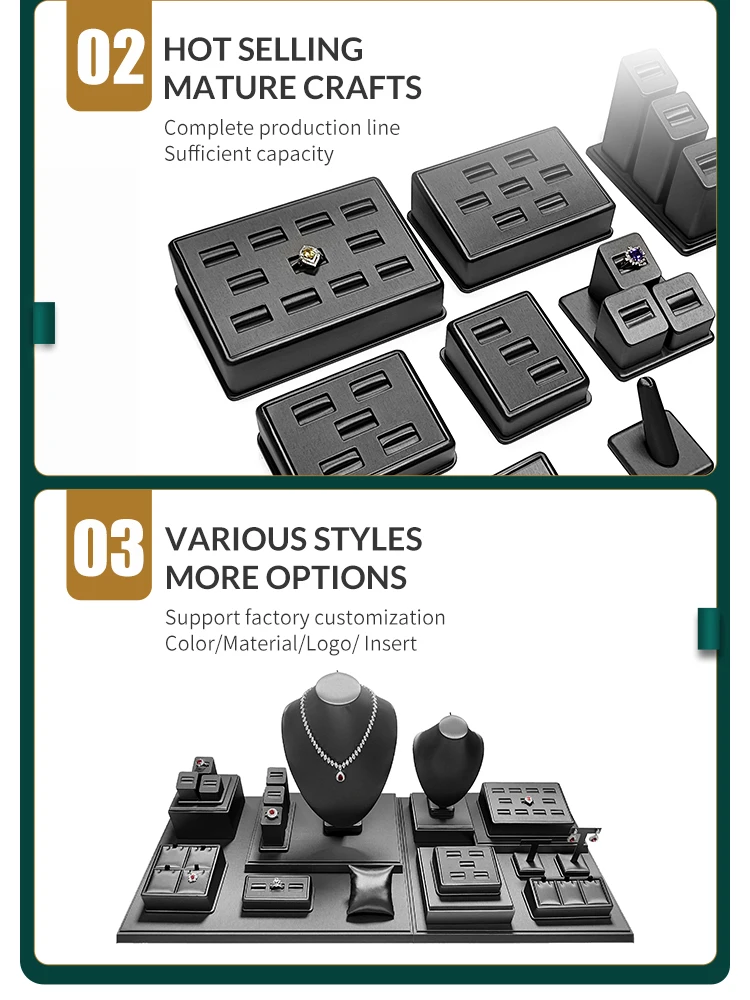 HLB Custom Leather Jewelry Displays - Elegant & Exquisite