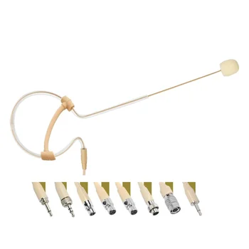 Panvotech Portable Mini Wired Single Ear Stage Face Beige Headset Mic ...