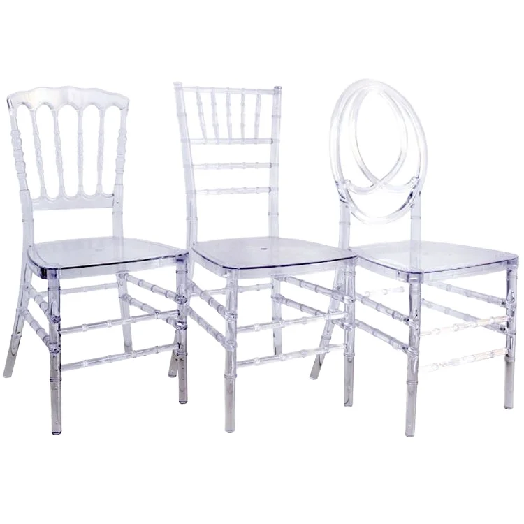 Napoleon Chiavari Wedding Chair in White Transparent Phoenix Clear ...