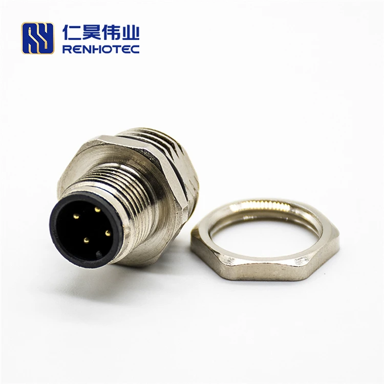 Conector M12 De 4 Pines,8p Para Codificación D,Serie De Códigos De Color,Recta,Angeled,Hembra ...