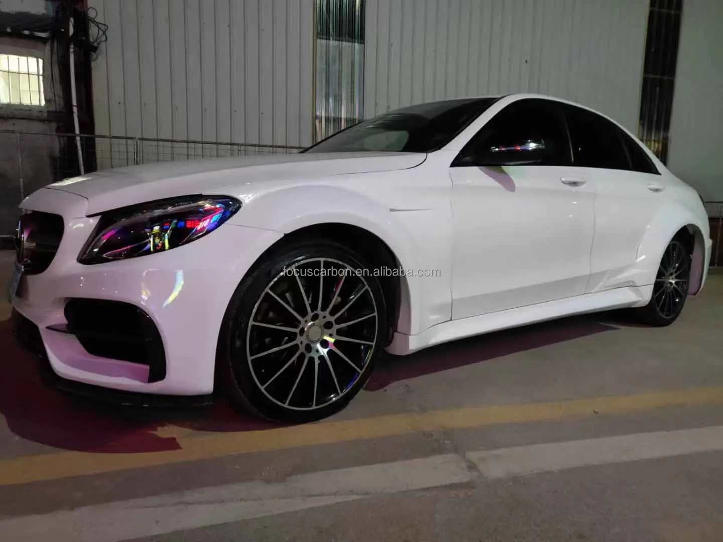 PD Style Wide Body Kit for W205 C63/C63S Coupe Sedan CF+FRP Car Bumpers ...