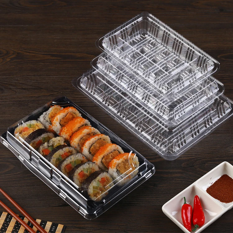 Disposable Transparent Plastic Vaccum Container Sushi Take Away Box ...