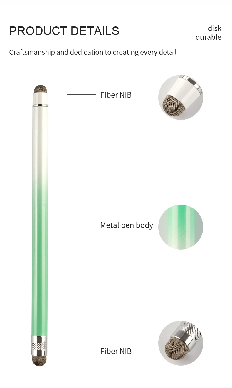 Gradient Metal Stylus Widely Compatible With Capacitive Screen Fiber ...
