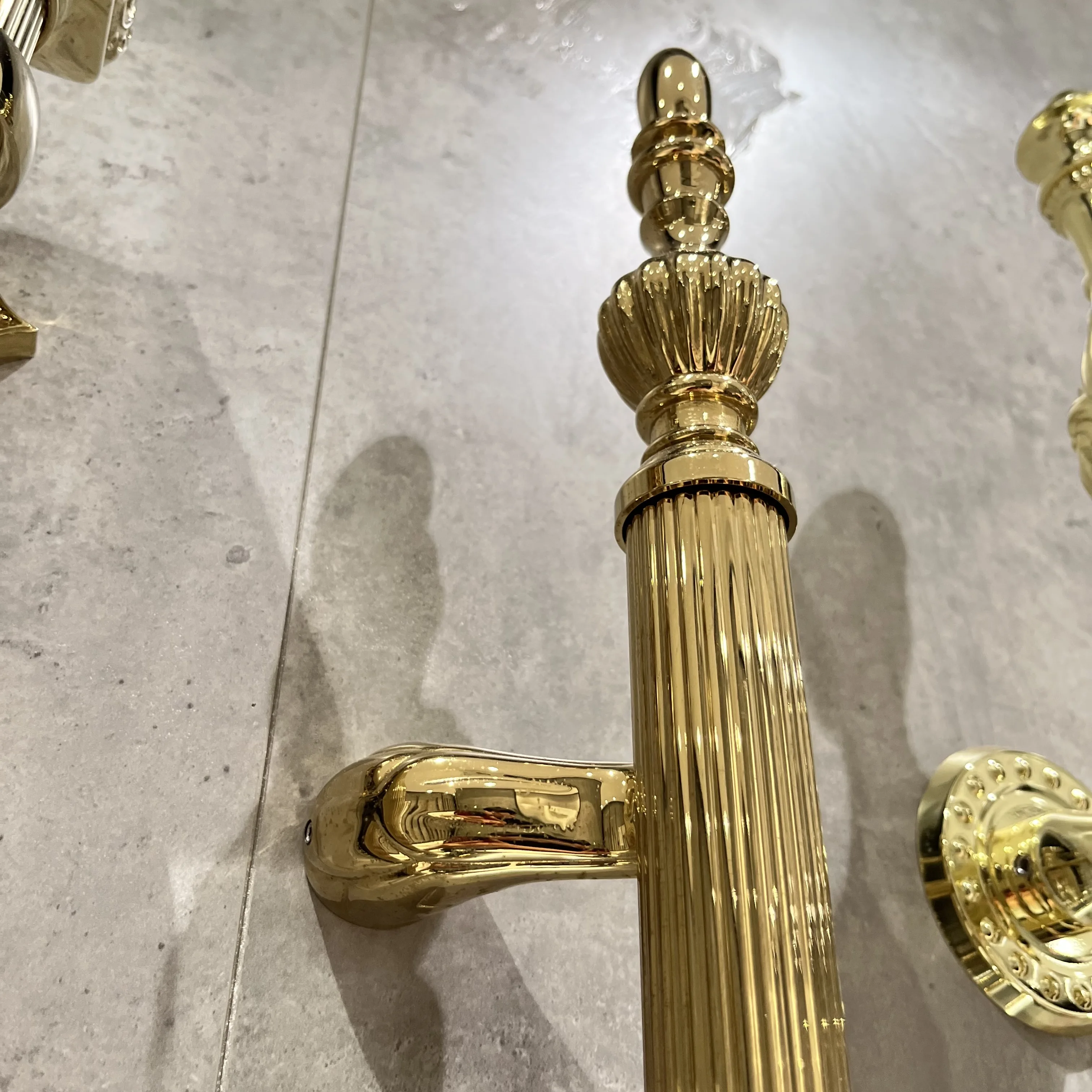 Hot Sales Classical Design Brass Luxury Door Handle High Level Glass ...