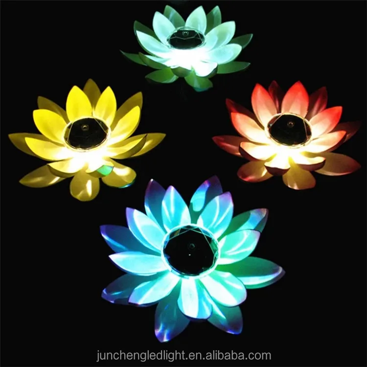 Floating Solar Lights For Ponds Solar Powered Floating Lotus Lights ...