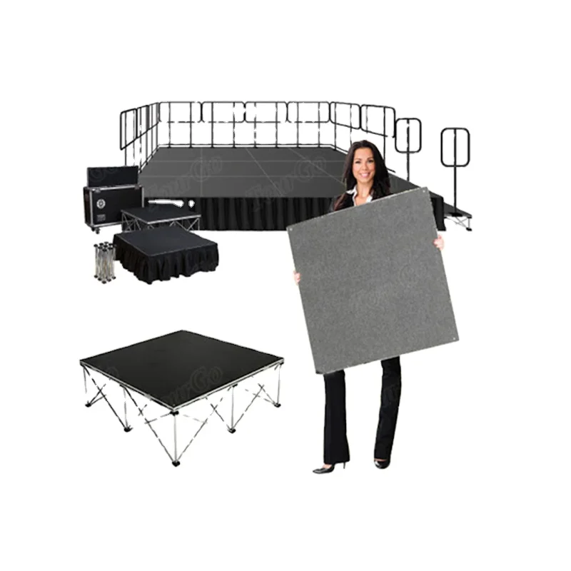 Black Carpet Mobile Stage Folding Stage Riser - Buy Black Carpet Stage ...