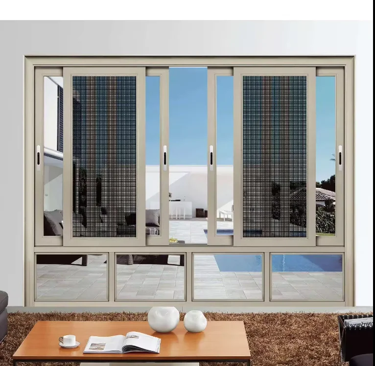 Ultra-narrow Frame Sliding Window Style Double Leaf Aluminum Modern ...