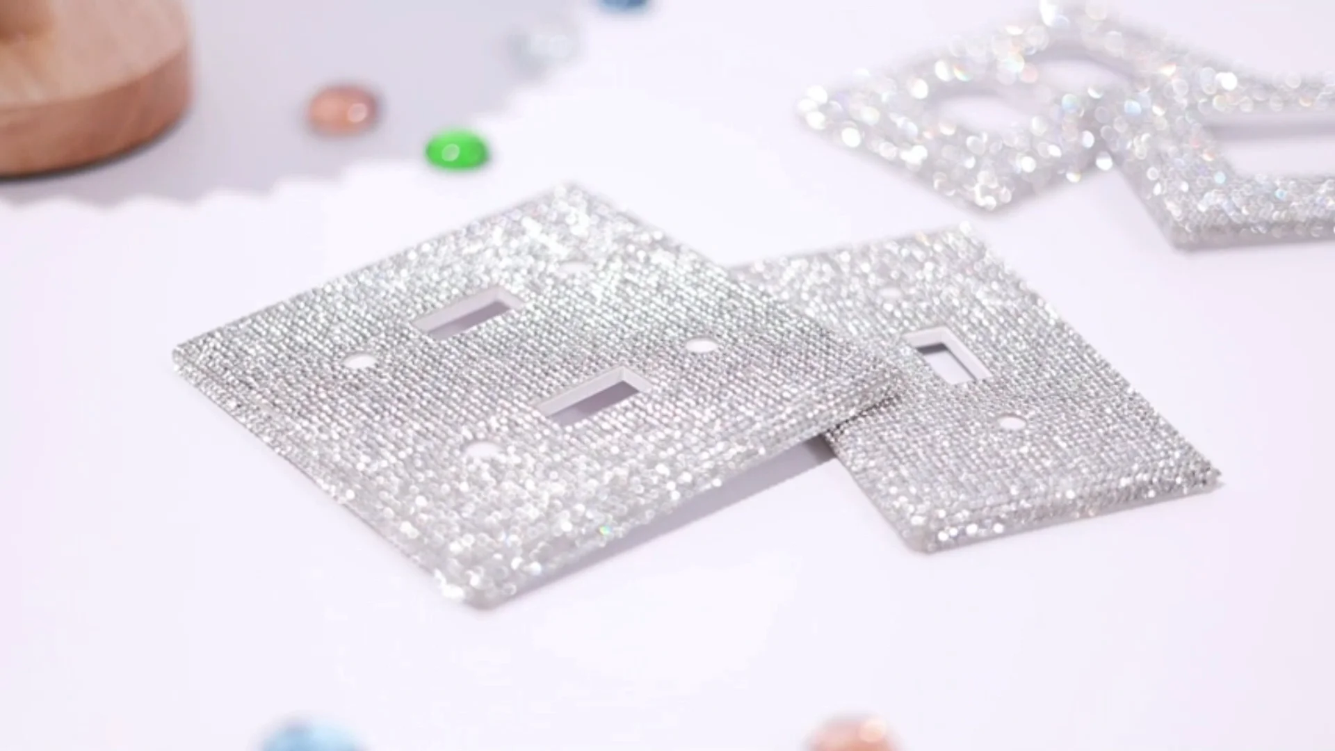 Amz Hotsale Pink Single Toggle Rhinestones Outlet Covers Crystal ...